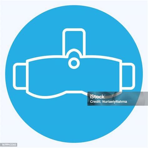 아이콘 Vr 안경 3d 시각화 기호와 관련이 있습니다 파란 눈 스타일 심플한 디자인 편집 가능 간단한 그림 3차원 형태에 대한 스톡 벡터 아트 및 기타 이미지 Istock