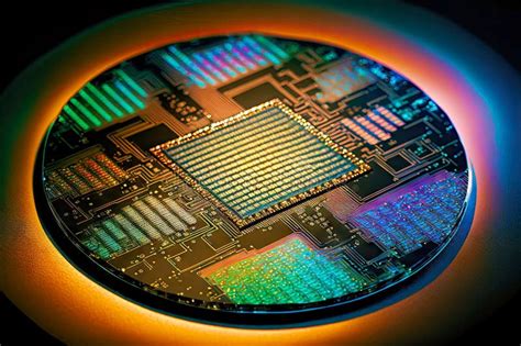 Electronics And Nanotechnologies Of Future Wafer Semiconductor Manufacturing Stock Illustration