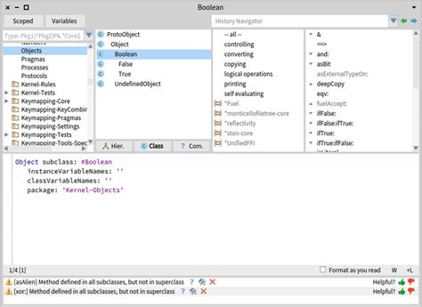 3 The Browser With The Class Boolean Selected Download Scientific