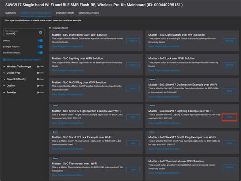 Matter Over Wi Fi Quick Start Demo Quick Start Demo Silicon Labs