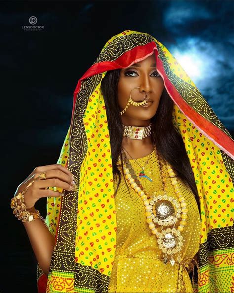 Eritrean Model Sporting Traditional Attire Traditional Attire Desi Beauty Model