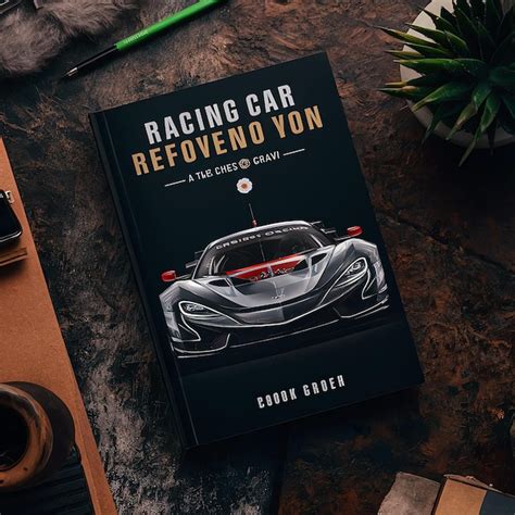 Racing Car Book Cover Design Premium Ai Generated Image
