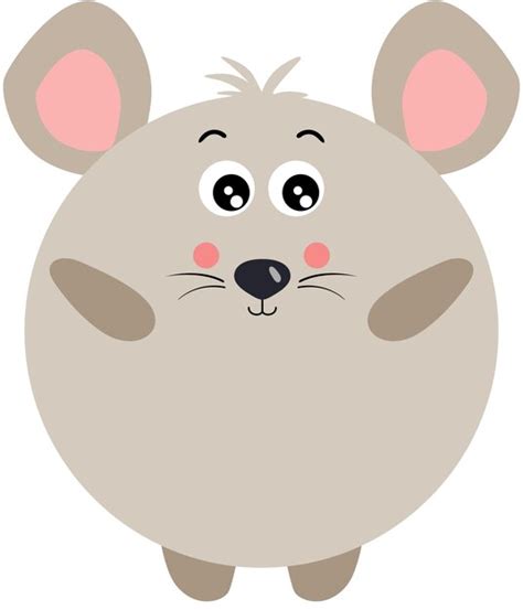 Premium Vector Cute Mouse With Round Body