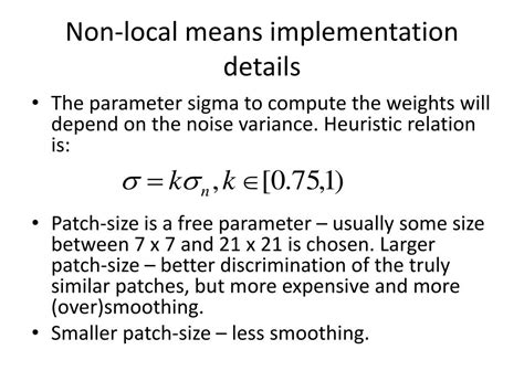 Ppt Non Local Means A Look At Non Local Self Similarity Of Images