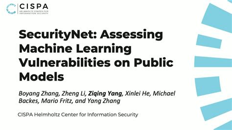 usenix security 24 securitynet assessing machine learning vulnerabilities on public models