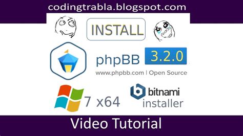 Install Phpbb 320 Via Bitnami On Windows 7 Localhost Byao Youtube