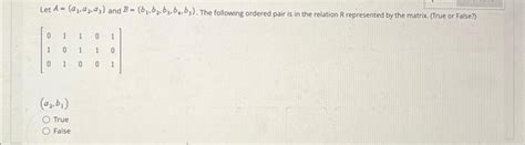 Solved Let A A A A And B B B B B B The Chegg Com