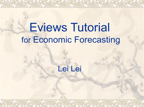 Eviews Tutorial