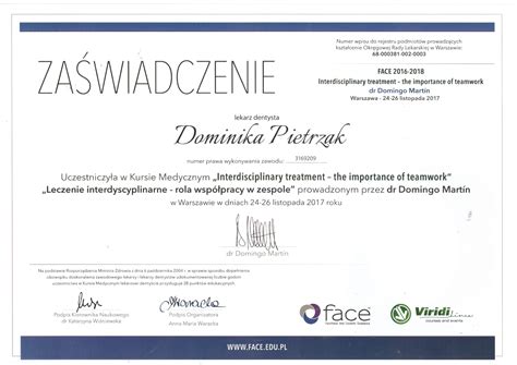 dr dominika pietrzak dentysta izabelin