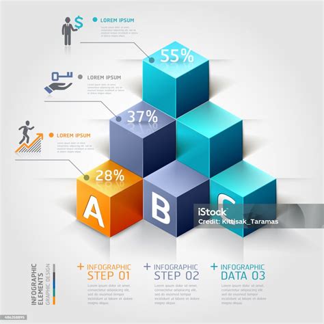 3 D 비즈니스 인포그래픽 계단 다이어그램 개념에 대한 스톡 벡터 아트 및 기타 이미지 개념 개념과 주제 그래프 Istock