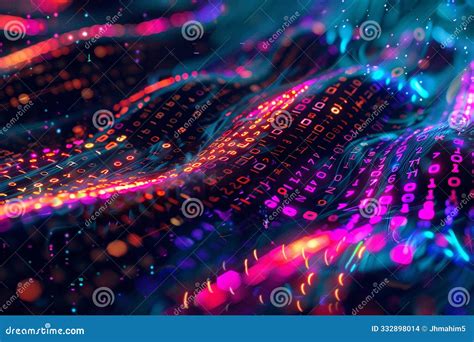 Concept Of Cybercrime Prevention Depicted By A Stream Of Binary Numbers