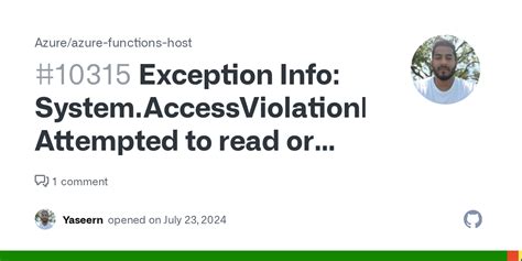 Exception Info Systemaccessviolationexception Attempted To Read Or