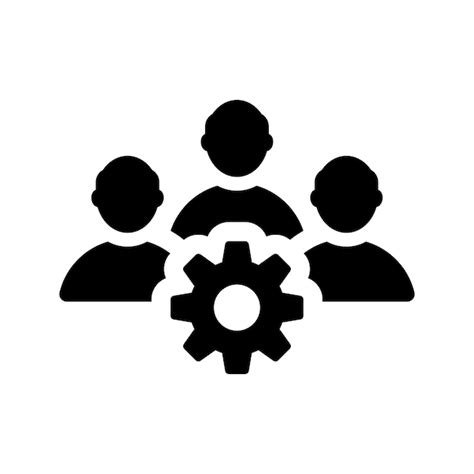 팀 작업 설정 아이콘 프리미엄 벡터