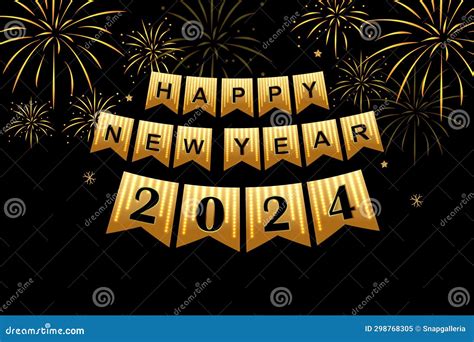 2024 happy new year celebration typography text 2024 font text