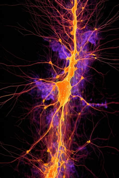 A Close Up Of A Nerve Cell Stock Illustration Illustration Of Dendrite 289897537