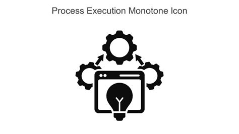 Process Execution Monotone Icon In Powerpoint Pptx Png And Editable Eps Format Ppt Template