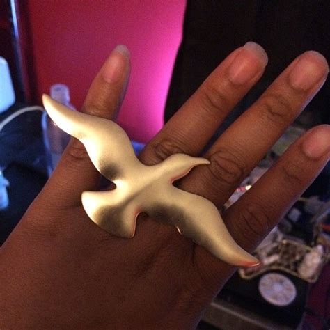 Freedom Bird Ring Large Bird Ring Dove Ring Knuckle Ring
