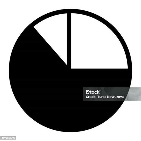 1 8 및 4분의 1 분수 단색 아이콘 다이어그램 개념 흰색 배경에 원형 벡터 기호 글리프 스타일 아이콘 모바일 개념 웹