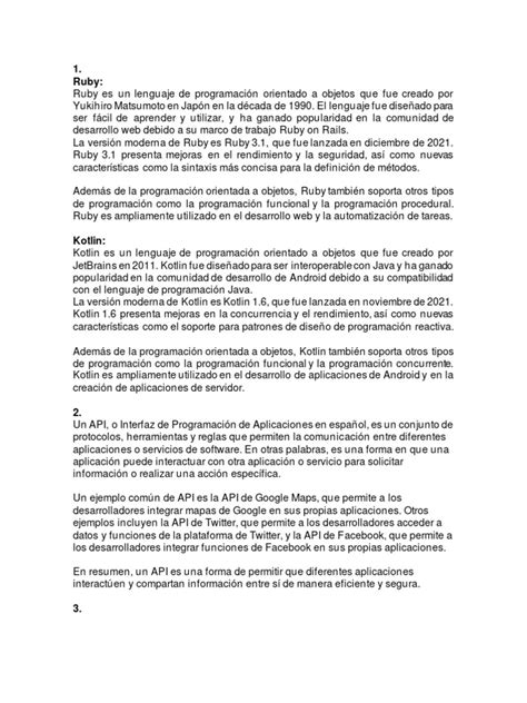 Lenguaje De Programación Orientado A Objetos Pdf Ruby Lenguaje De Programación Net