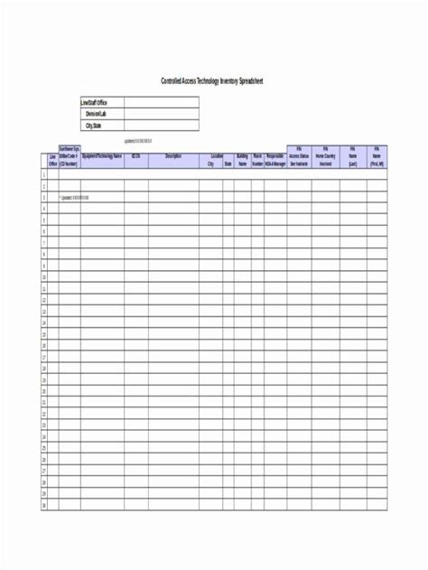 It Infrastructure Inventory Template