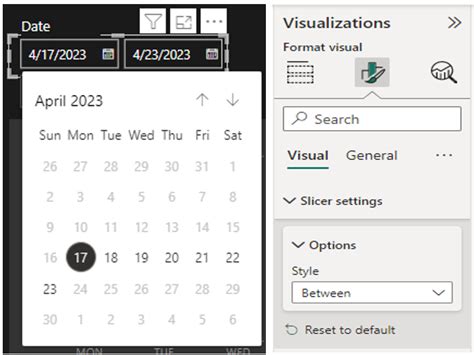 Want To Format Date Slicer Of Style Between From Microsoft