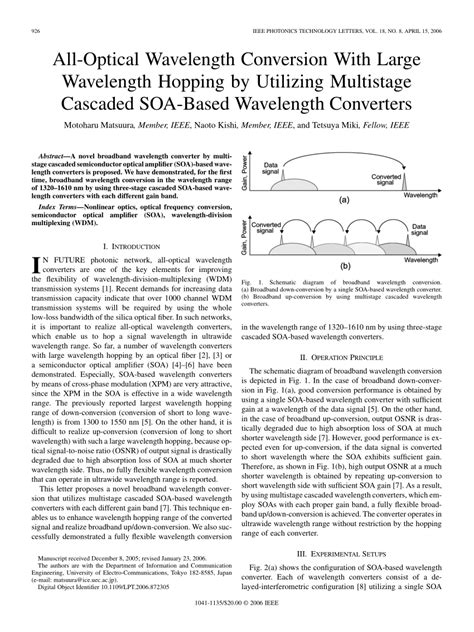 Pdf All Optical Wavelength Conversion With Large Wavelength Hopping By Utilizing Multistage