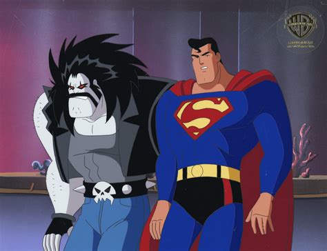 Superman The Animated Series Original Production Cel On Original