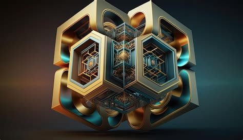 Premium Ai Image This Abstract Geometric Representation Showcases The