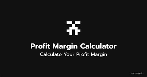 Microapp Profit Margin Calculator