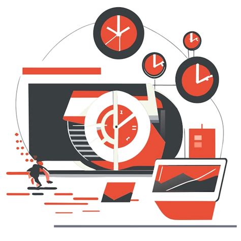 Optimizing Performance Efficiency Vector Illustration Flat 2 Premium