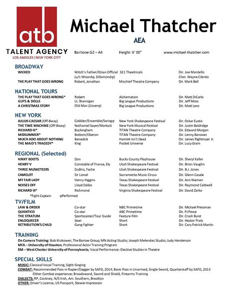 Resume — Michael Thatcher