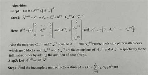 Solved I Need To Write This Algorithm For This Matrix In