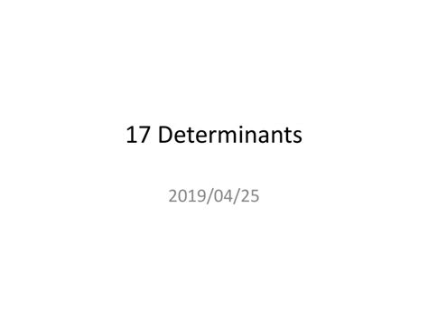 Determinants Linear Equations Matrix Algebra