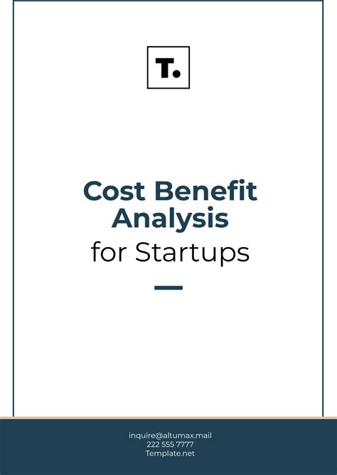 Free Professional Cost Benefit Analysis For Startups Template To Edit Online