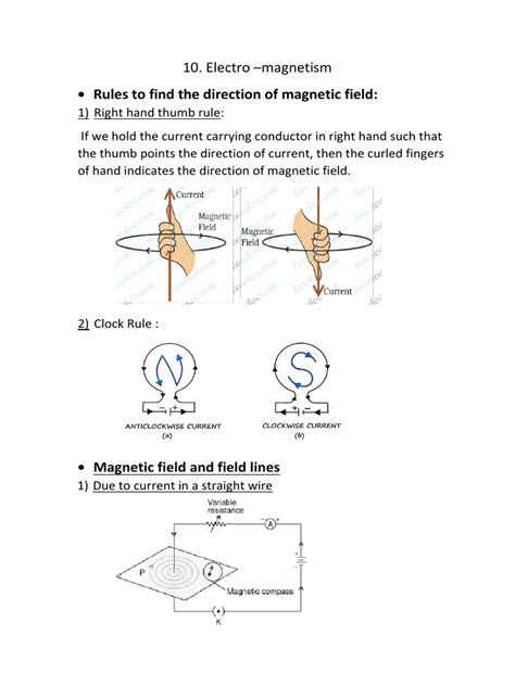 Electromagnetism Short Notes Download Free Pdf Electromagnetic Induction Magnetic Field