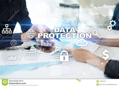 Data Protection Cyber Security Information Safety And Encryption Internet Technology And