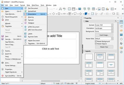 Creating A Blank Presentation In Libreoffice Impress — Lesson Science State Board Class 9