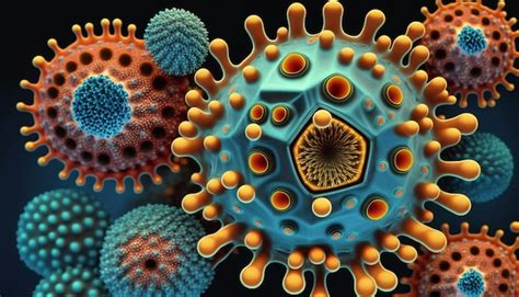 Premium Photo Coronavirus Flu Under The Microscope Generative Ai