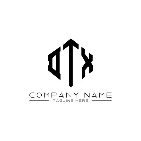 Dtx Bokstavslogotypdesign Med Polygonform Dtx Polygon Och Kubform Logotypdesign Dtx Hexagon