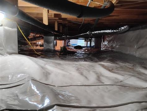 Atlanta Basement Systems Before And After Photo Set Crawl Space Encapsulation In Crawfordville