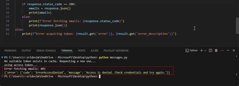 Azure Microsoft Graph Api Users Email Messages Error Access Is Denied Check Credentials