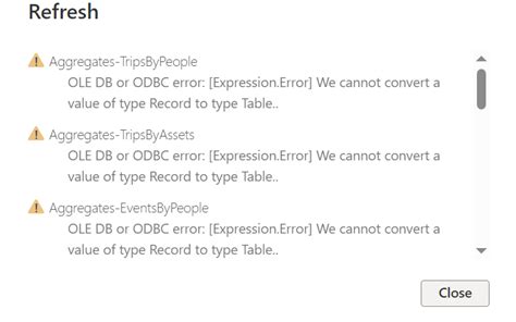 Power Bi Error Powerfleet Knowledge