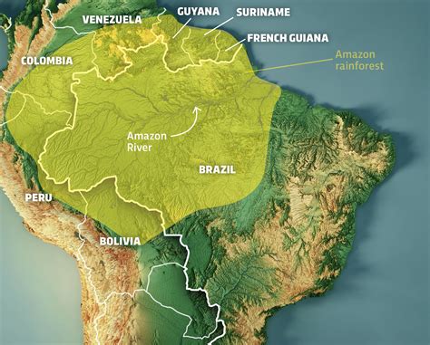 Where Are The Amazon Rainforest On A Map Printable Templates Protal