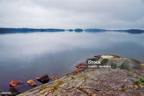 핀란드 수오미 국립 공원에서 저녁에 호수와 숲의 일몰과 여름 경치 카렐리아 아침 분위기 저녁 장면 0명에 대한 스톡 사진 및 기타 이미지 Istock