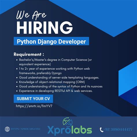 Xprolabs On Linkedin 🚀 Xprolabs Is Hiring For The Position Of Python