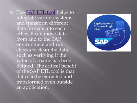 PPT The Uses Of The ETL Tool In SAP Ecosystem PowerPoint Presentation ID