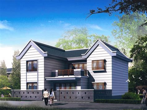 12 1x12 0m二层小别墅图纸 农村二层楼房设计图 适合农村建设的设计图 轩鼎房屋图纸