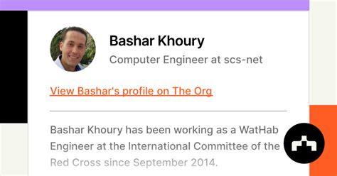 Bashar Khoury Computer Engineer At Scs Net The Org