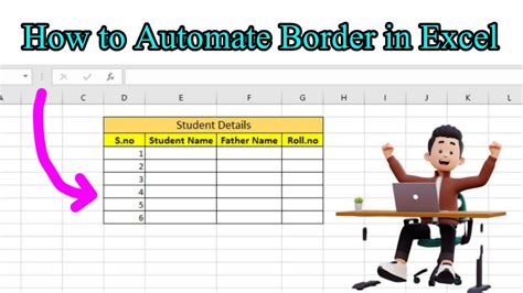 How To Automate Border In Excel Youtube