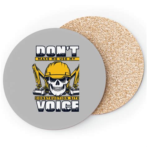 Excavator Ex My Construction Site Voice Loader Backhoe Excavator Operator Coasters Sold By